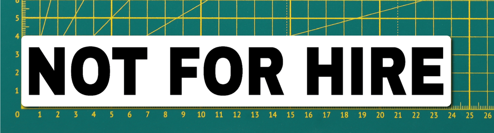 (2-PACK) NOT FOR HIRE MAGNETIC SIGNS 4"× 24" BLACK ON WHITE US DOT ...