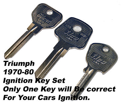 Ignition key blank set Triumph Stag Spitfire TR6 TR7 TR8 GT6 1970-80 | eBay