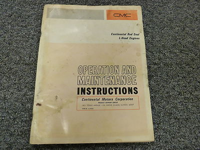 Continental Red Seal N56 N62 Y69 Y91 Engine Owner Operator Maintenance ...