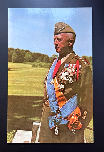 Postcard Army General George S. Patton Jr In Uniform Decorations Awards ...