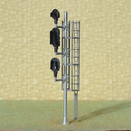 1 x HO scale model 3 colors block signal 3 heads Darth Vader style LED ...