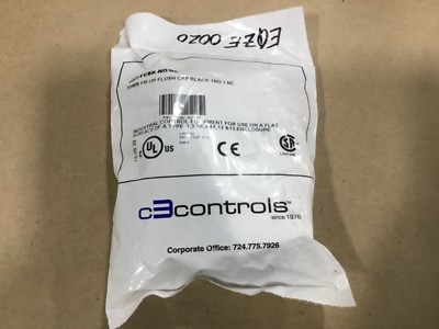 C3 Controls PBO-FCBK-NO/NC Push Button Operator Switch Flush Black 30mm ...