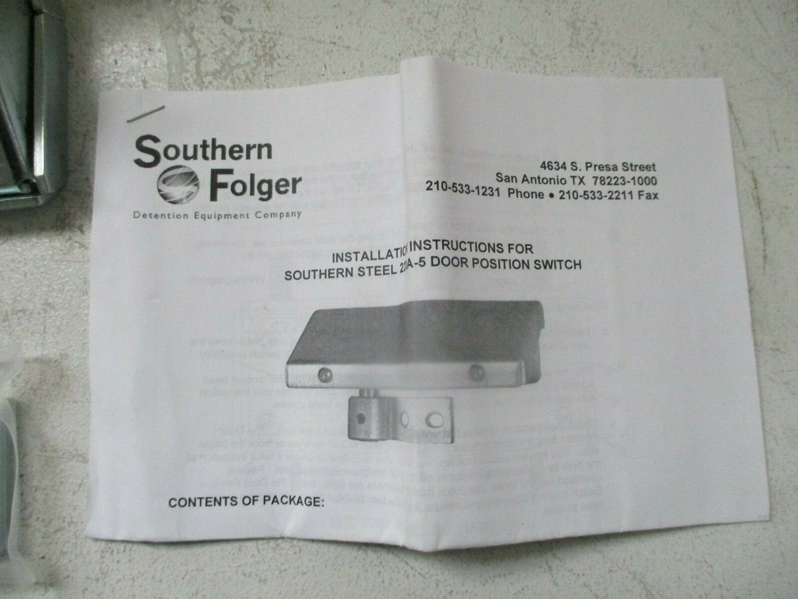 SOUTHERN FOLGER ADAMS STEEL 220A 5 LH ELECTRIC LOCK KEEPER JAIL PRISON ...