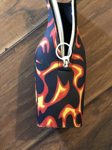 Fire Print bling zip bottle holder cooler | eBay