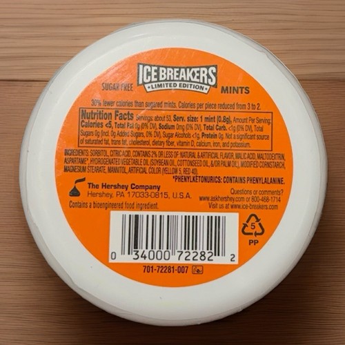 Ice Breakers Orange Cream Pop Mints Discontinued Limited Edition 3 Pack ...