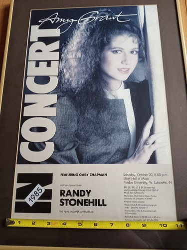 Amy Grant Poster In Concert october 20 1985,Purdue University,Lafayette ...