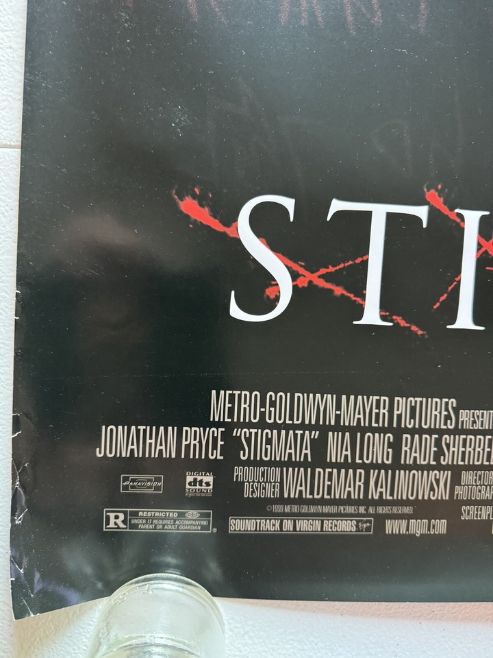 STIGMATA 27"x40" D/S Original Movie Poster One Sheet 1999 Gabriel Byrne ...