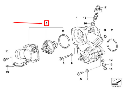 NEW BMW 7 E38 THERMOSTAT 1436852 11531436852 ORIGINAL 11-53-1-436-852 ...