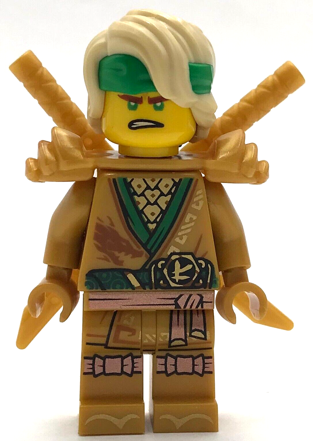 Lego New Lloyd Golden Ninjago Legacy Hair Armor and Two Katana Ninja ...
