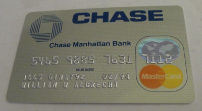 Chase Manhattan Bank Credit Card Silver Mastercard - Un-Signed Vintage ...