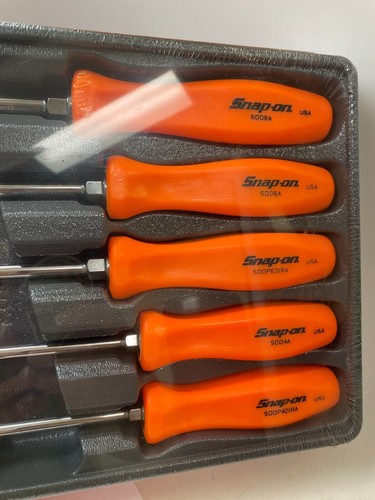 Snap on Orange Racing Hard Handle Combination Screwdriver 7 Pcs Set ...