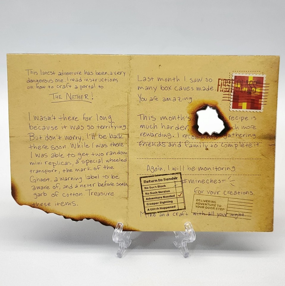 ⭐️ RARE Minecraft The Nether Holographic Postcard - Officially Licensed ...