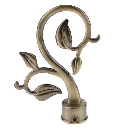 28mm Roman Curtain Rod Drapery Pole Decor Finials Sheets - Leaves ...