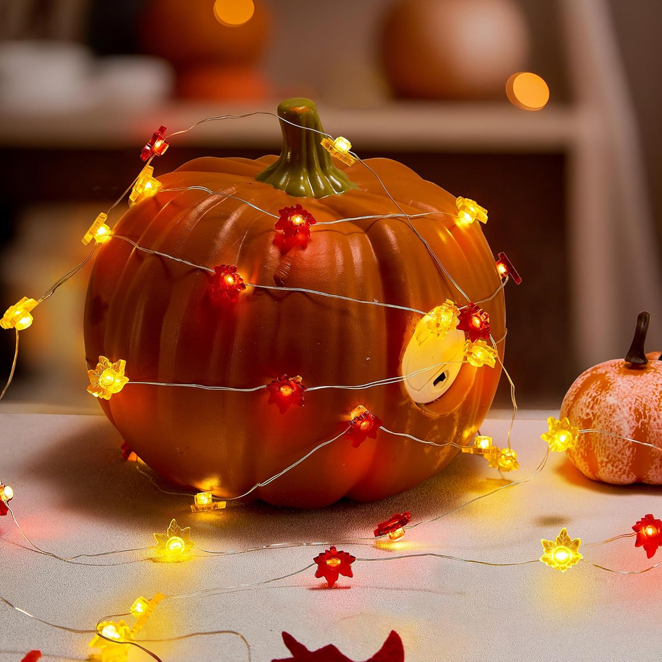 Fall Decorations for Home 12.8FT 40 LED Fall String Lights with Acorn ...