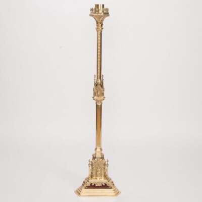 BRASS CHURCH 52" PASCHAL / ALTAR CANDLESTICK FOR EASTER - 132 | eBay