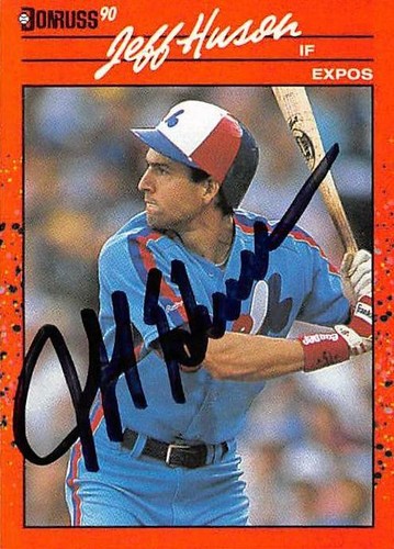 Jeff Huson autographed Baseball Card (Montreal Expos) 1990 Donruss #693 ...