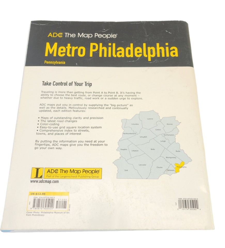 Metro Philadelphia, Pennsylvania Street Map Atlas by ADC 2008 | eBay