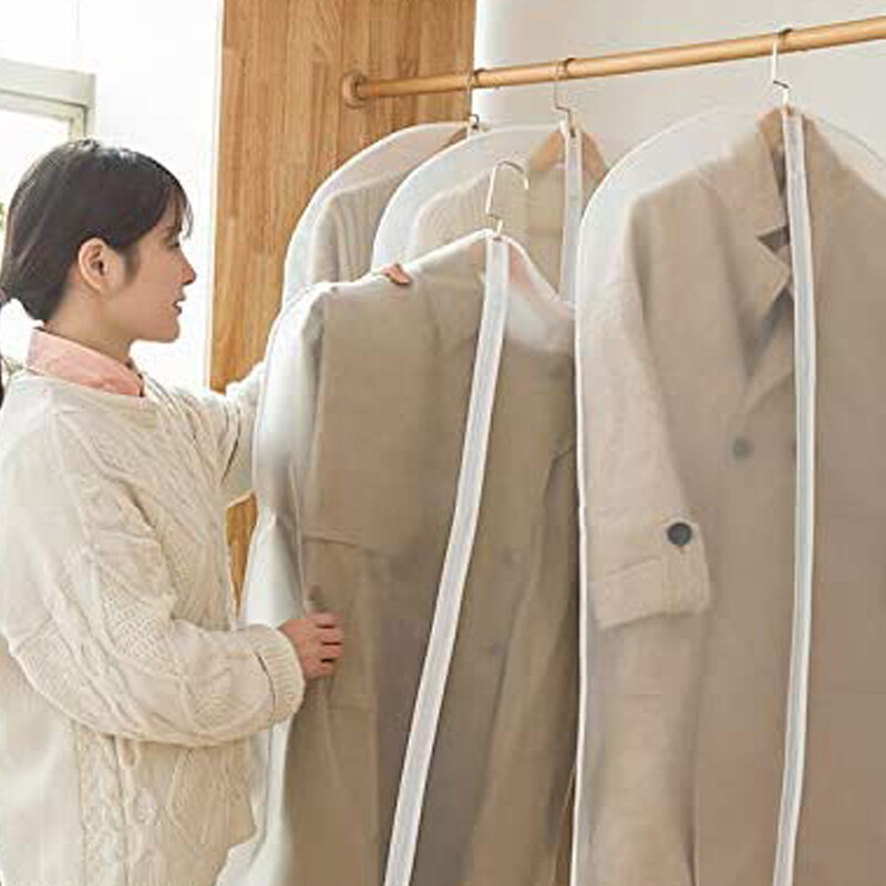 Garment Bag Travel Suit Dress Storage Clear Cover Full Zipper Coat ...