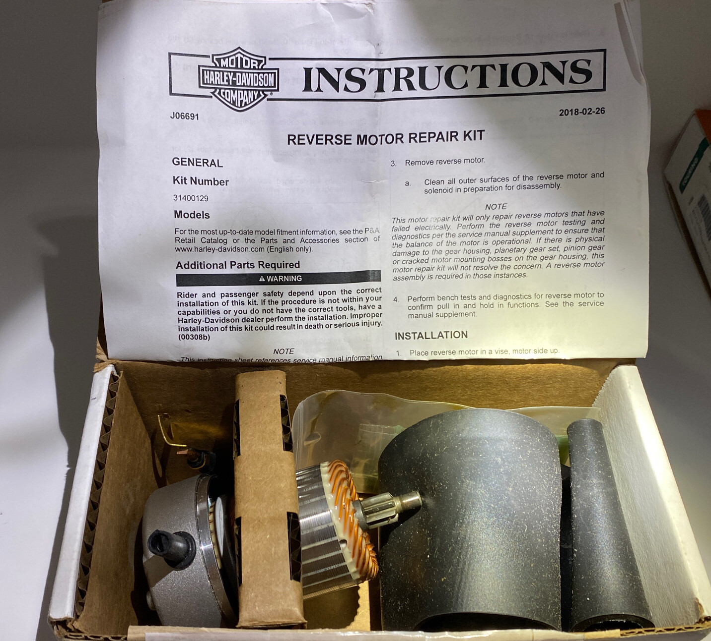 Harley-Davidson Reverse Motor Repair Kit 31400129 for sale online | eBay