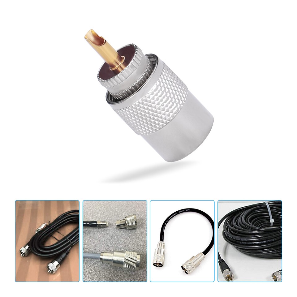 20-60set UHF Male Plug Solder Adapter PL259 Coax Connector with Reducer ...
