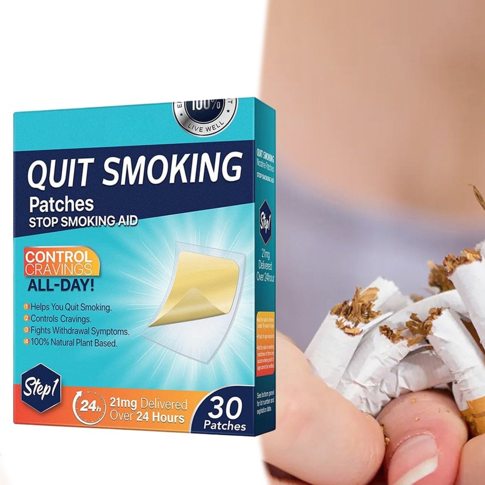 Quit Smoking Nicotine Patches, 30 Patches, 21mg Step 1 Stop Smoking ...