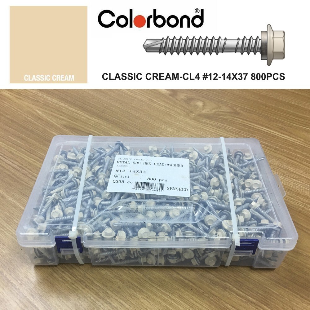 12g-14x37 100-800pcs METAL SDS HEX HEAD WASHER Roofing Fencing Screws ...