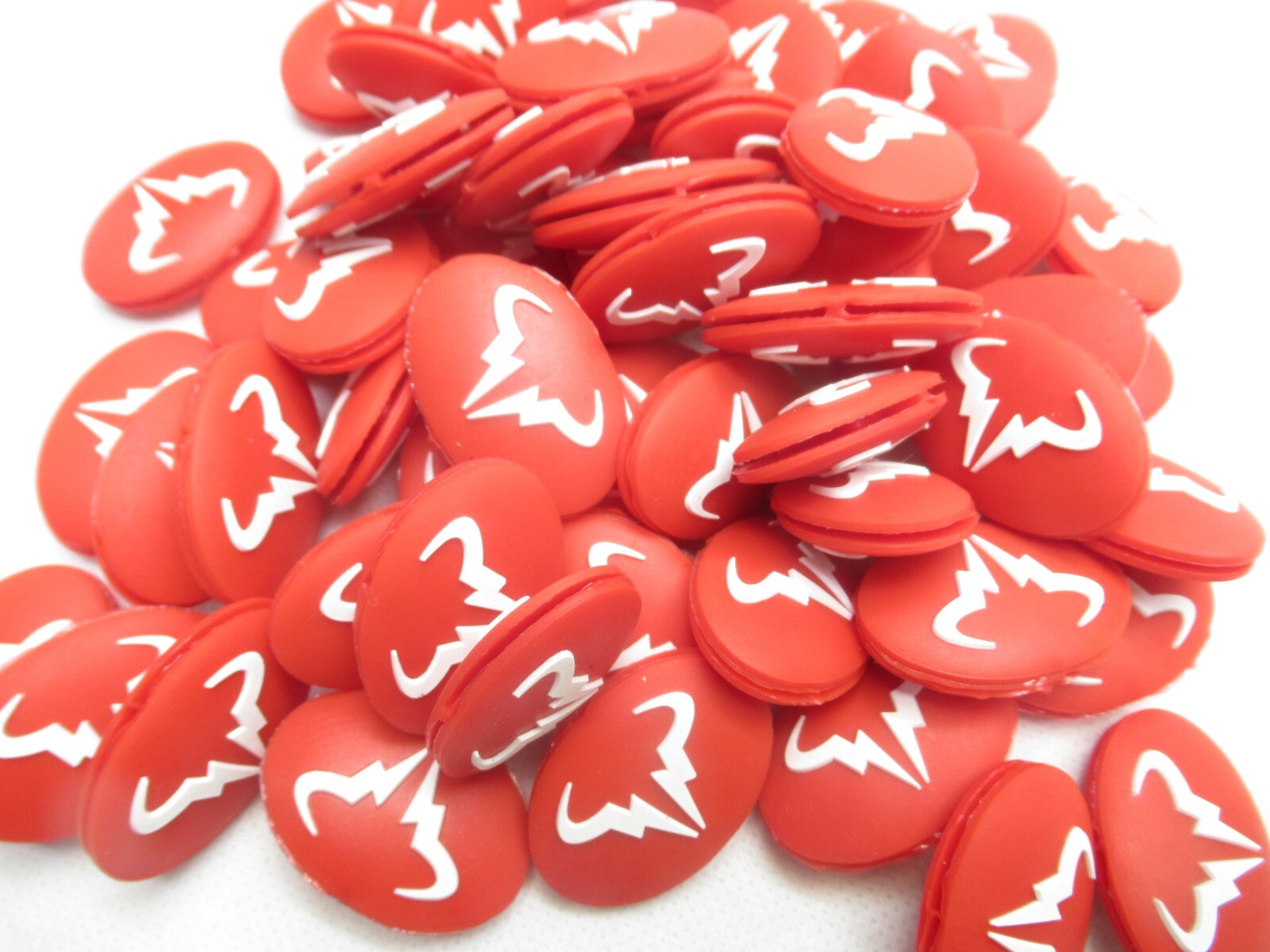 LOT OF 2: RAFAEL NADAL RED / WHITE LOGO VIBRATION DAMPENERS FOR TENNIS ...