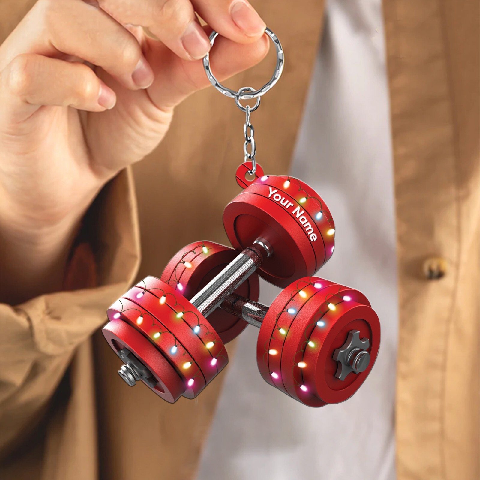 Dumbbell Christmas Ornament, Fitness, Dumbbell Gym Christmas Ornament ...