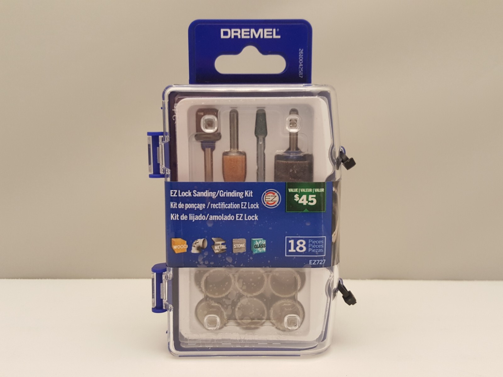 Dremel 18 Piece EZ Lock Sanding / Grinding Kit | EZ727 / EZ727-02 ...