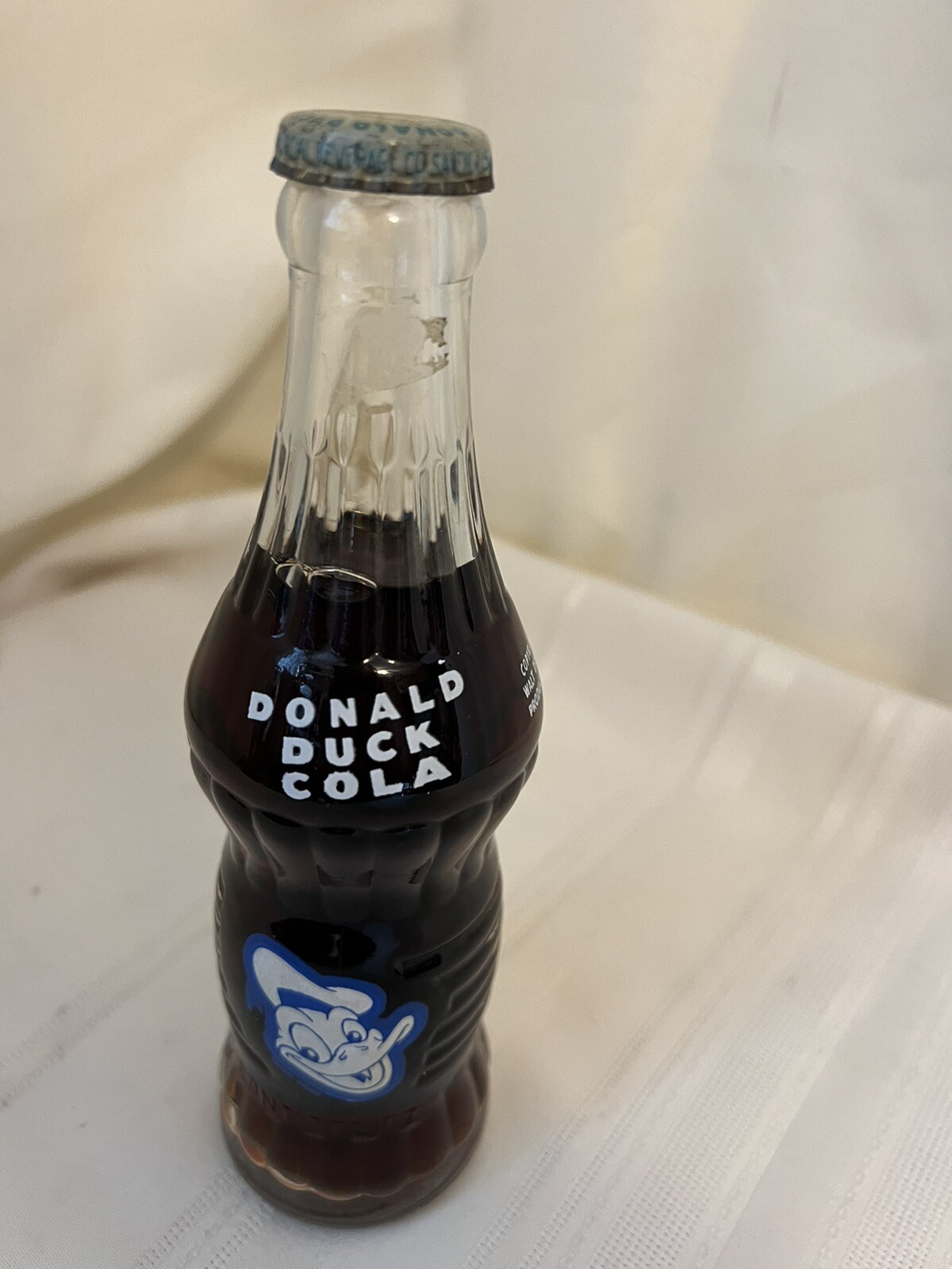 DONALD DUCK Soda Bottle 7oz 1953 Walt Disney Productions Pop Soda ...