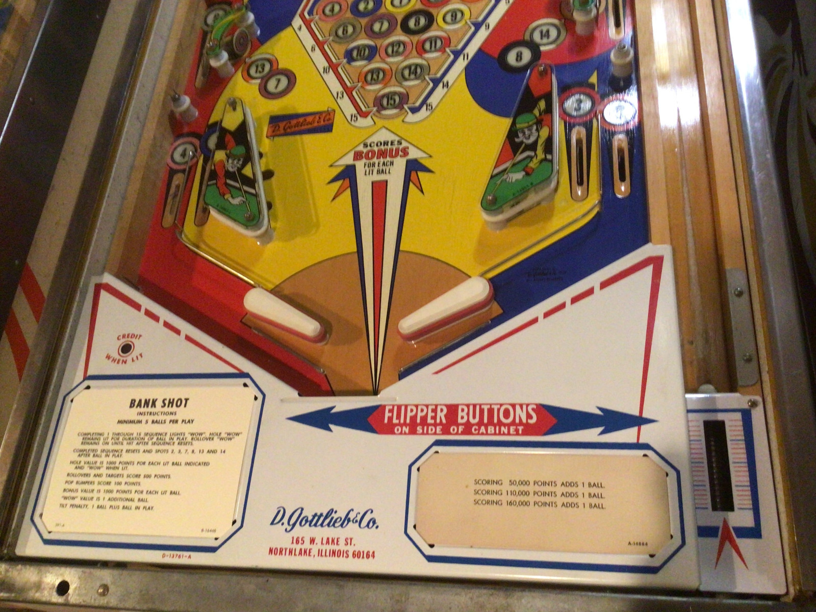 "Bank Shot" Pinball Machine, Gottlieb 1976 - Located in Michigan | eBay
