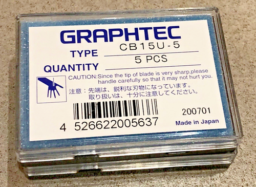 AUTHENTIQUE GRAPHTEC CB15U-5 Lame de Coupe Ø1.5mm, 45°, Paquet de 5 NEUF NEW | eBay
