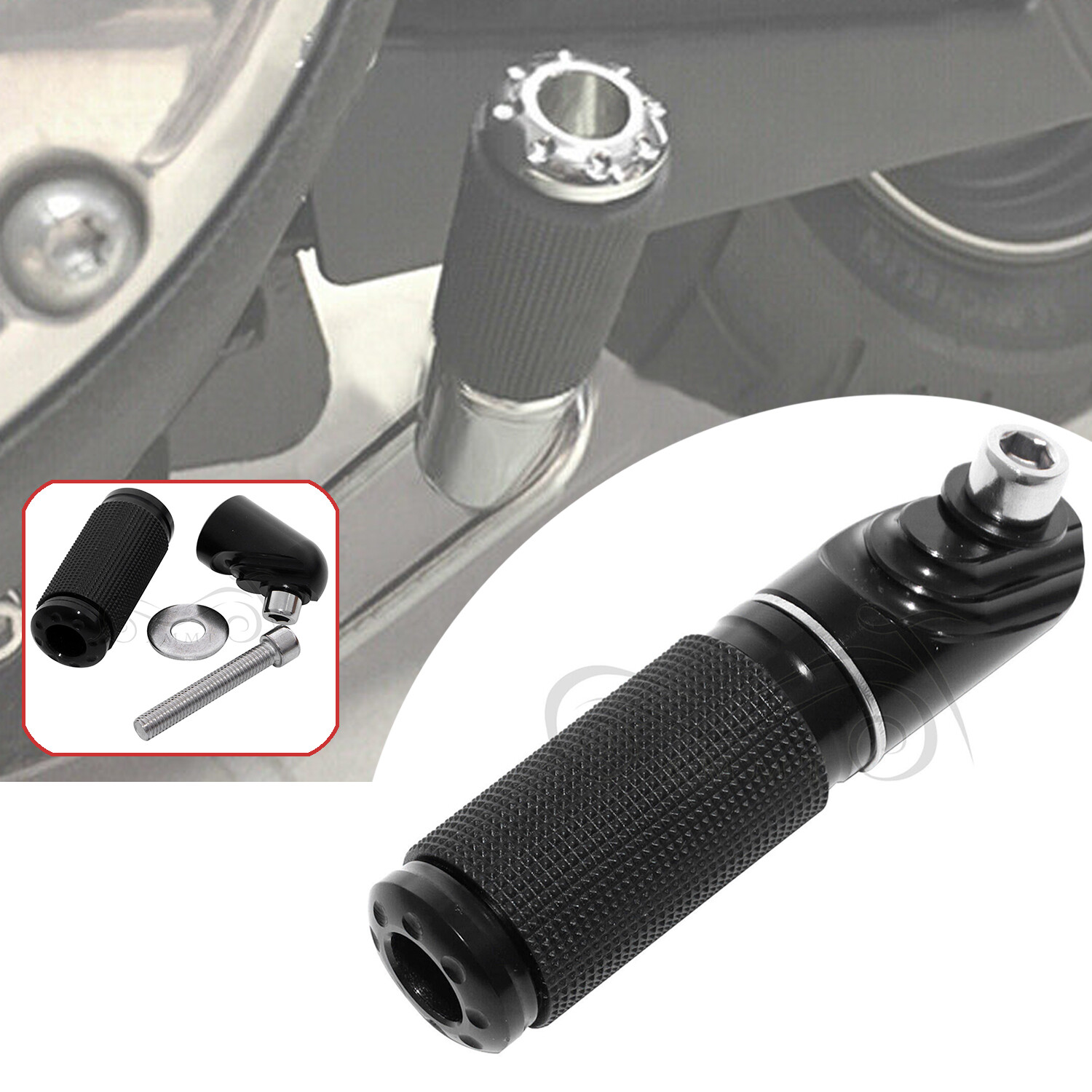 Motorcycle Black Kickstand Extension Jiffy Stand For Harley Dyna Street ...