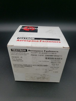 Cherry Rivet Textron Aerospace Fasteners 1000pc | eBay
