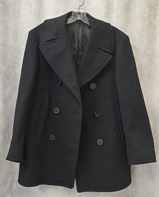 Not Salty Vintage US Navy Wool Peacoat Men 36R Blue Jacket Nautical # ...