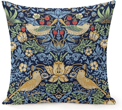 William Morris Blue Floral Bird Tapestry Pattern | eBay
