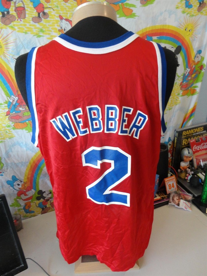 Vintage 90s Washington Bullets Chris Webber NBA Champion Jersey Size 48 ...