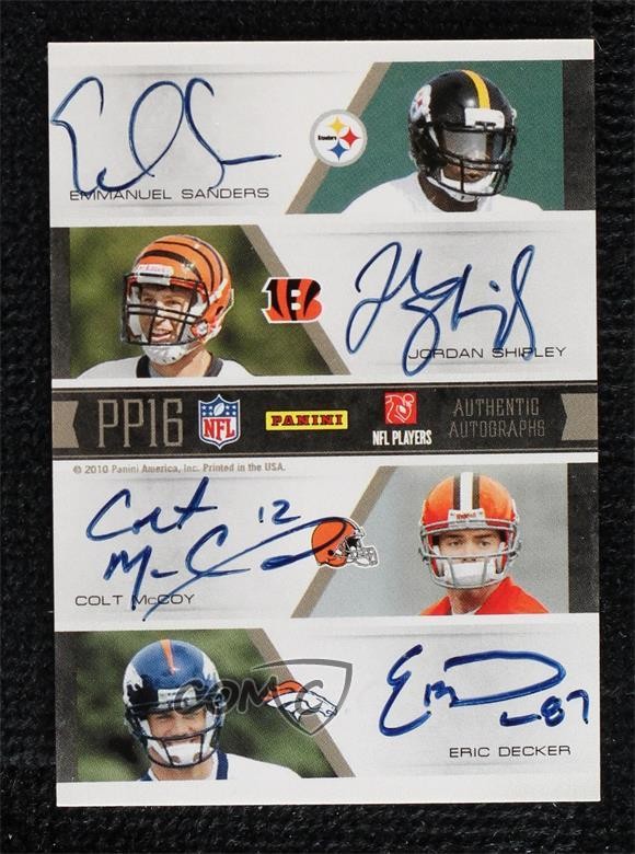 2010 National Treasures Pen Pals 8 Auto Hardesty Tate Sanders McCoy ...
