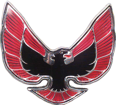 OER Red and Black Front End Bird Emblem For 1974-1976 Firebird and ...