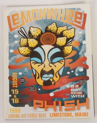 Phish Lemonwheel Loring Air Force Base Map and Concert Guide UNUSED | eBay