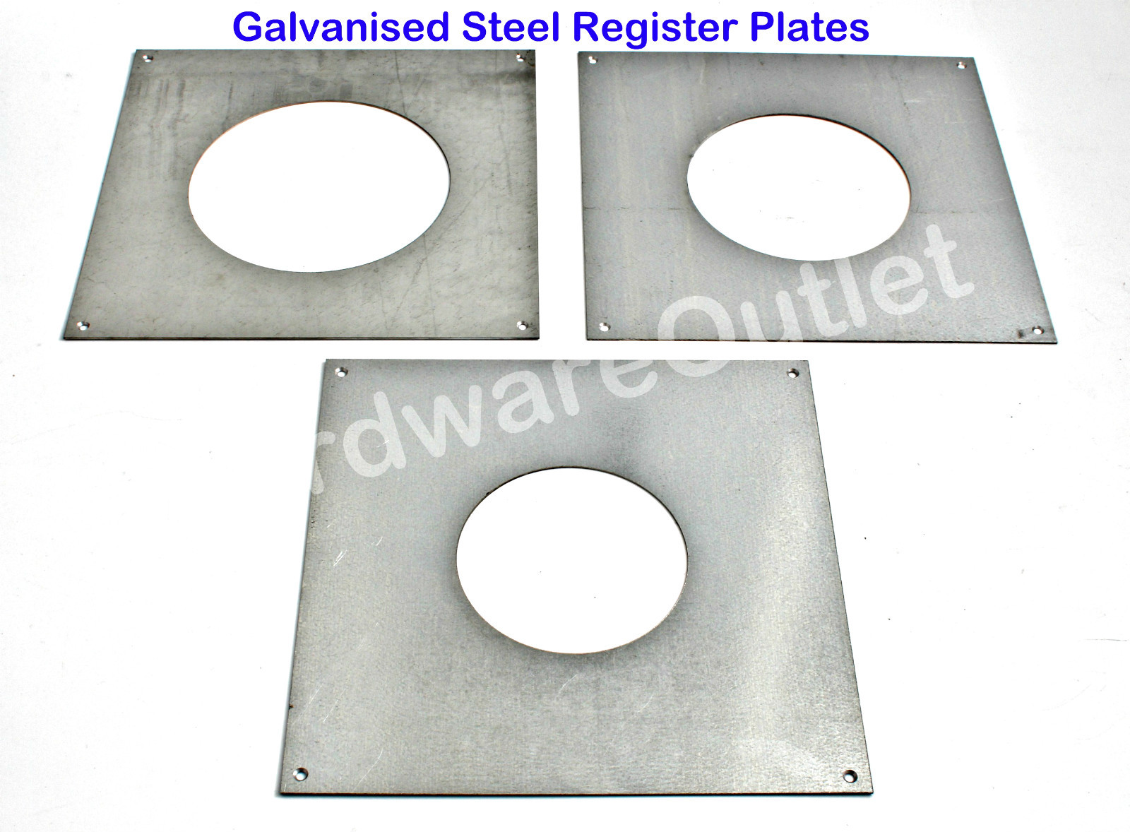 300mm CHIMNEY REGISTER PLATE 4." 5" 6" or 7" Flue Hole Galvanised ...
