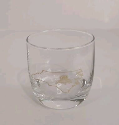 Crown Royal Rocks Glass North Carolina State Gold Etched Whiskey ...