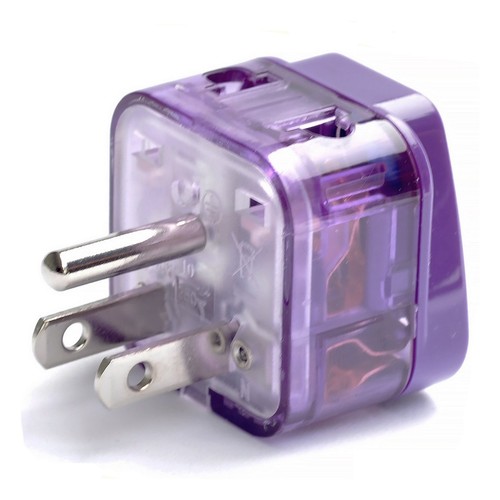 Travel Adapter Power Plug for US CANADA MEXICO Type B Purple [2-Ports ...