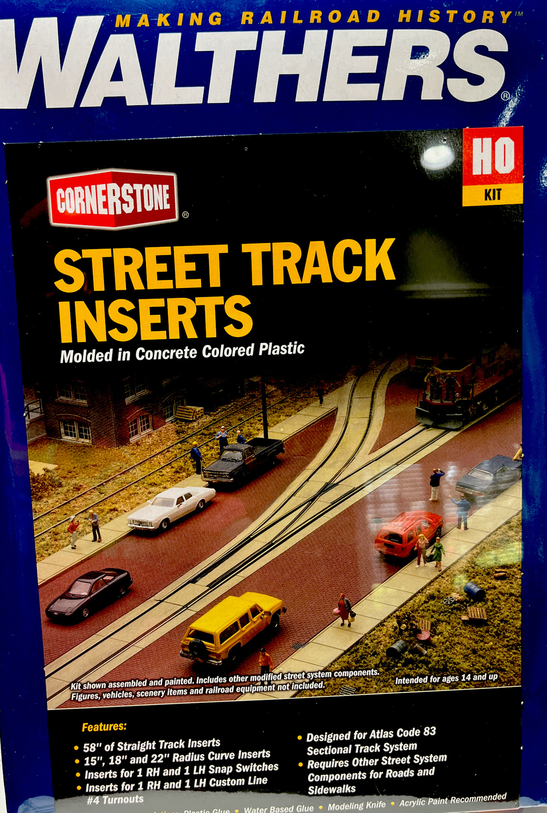 Walthers HO Scale Street Track Inserts Cornerstone Series #933-3140 NIB ...