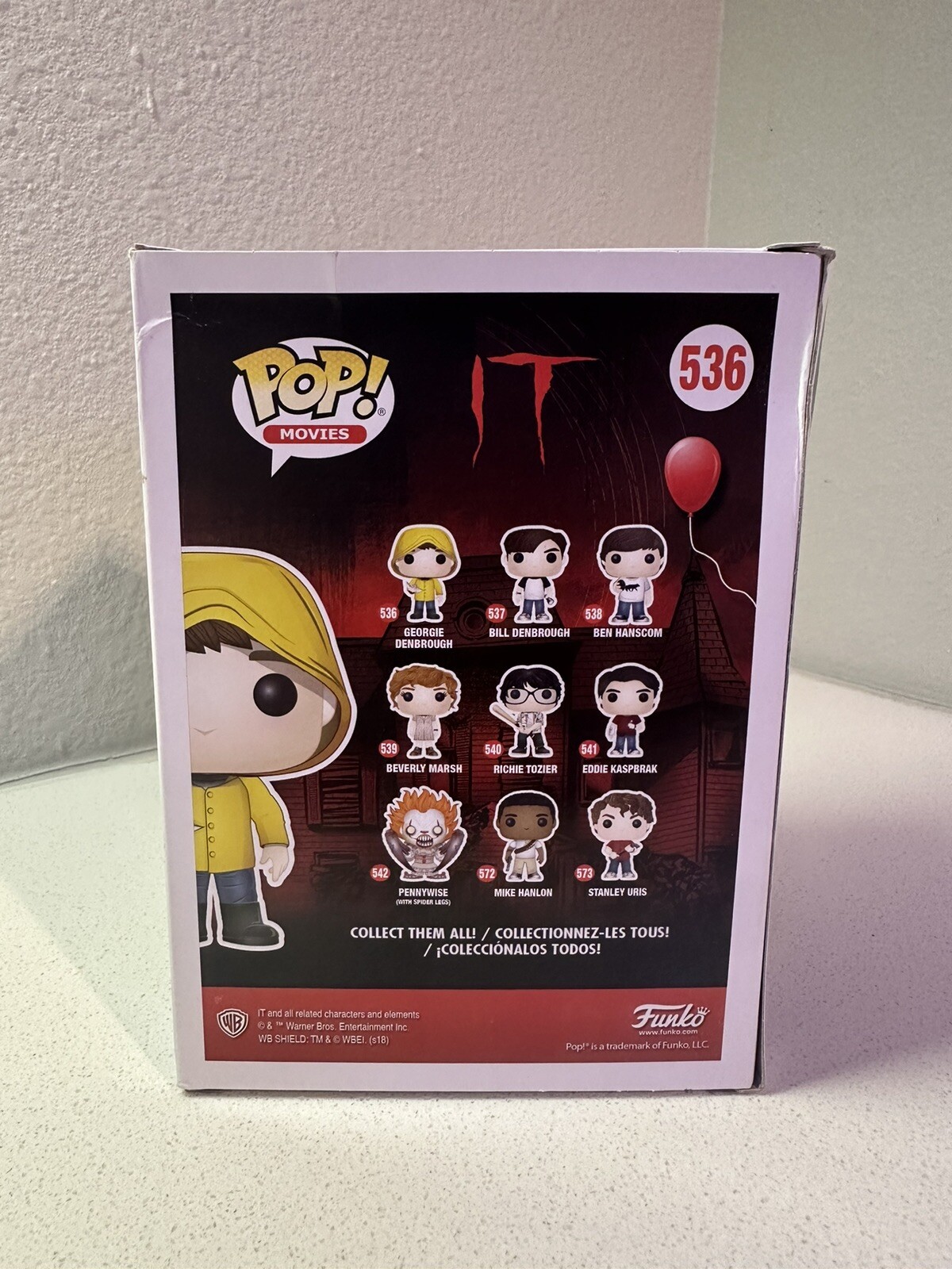 Funko Pop! Vinyl: It - Georgie Denbrough (No Arm) (Bloody) (Chase) #536 ...