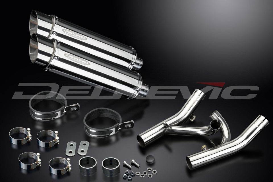 Yamaha VMAX 1700 2009-2020 Slip On 14" Round Stainless Exhaust Muffler ...