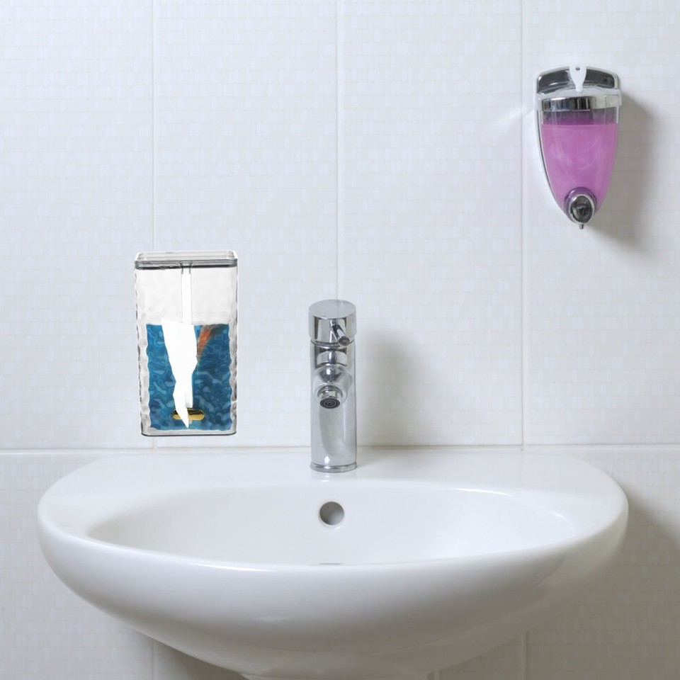 Paper Towel Holder Wall Mounted Tissue Box Facial Wall-mount Case ...