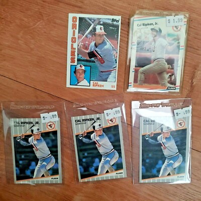 Cal Ripken, 5 cards, NM, 88 Fleer, 84 Topps, 89 Fleer-3, NM | eBay