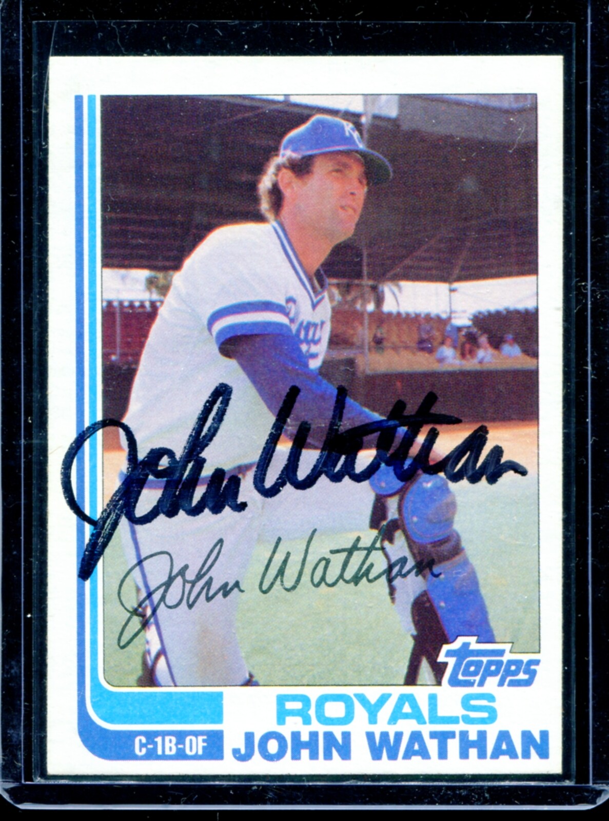 1982 TOPPS BASEBALL #429 John Wathan SIGNED AUTO AUTOGRAPH | eBay