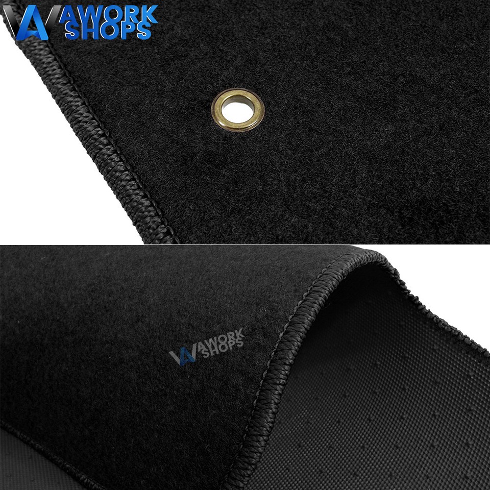 Fit 10-13 Mazda 3 Black Floor Mats Nylon Front Rear Carpets w/ Red ...